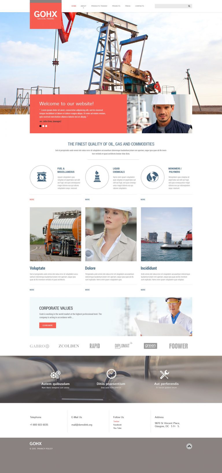 Gas & Oil Templates Archives - Zemez HTML