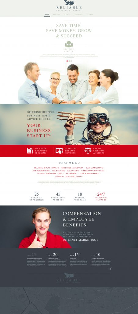 Consulting Template Responsive Website Template - Zemez HTML