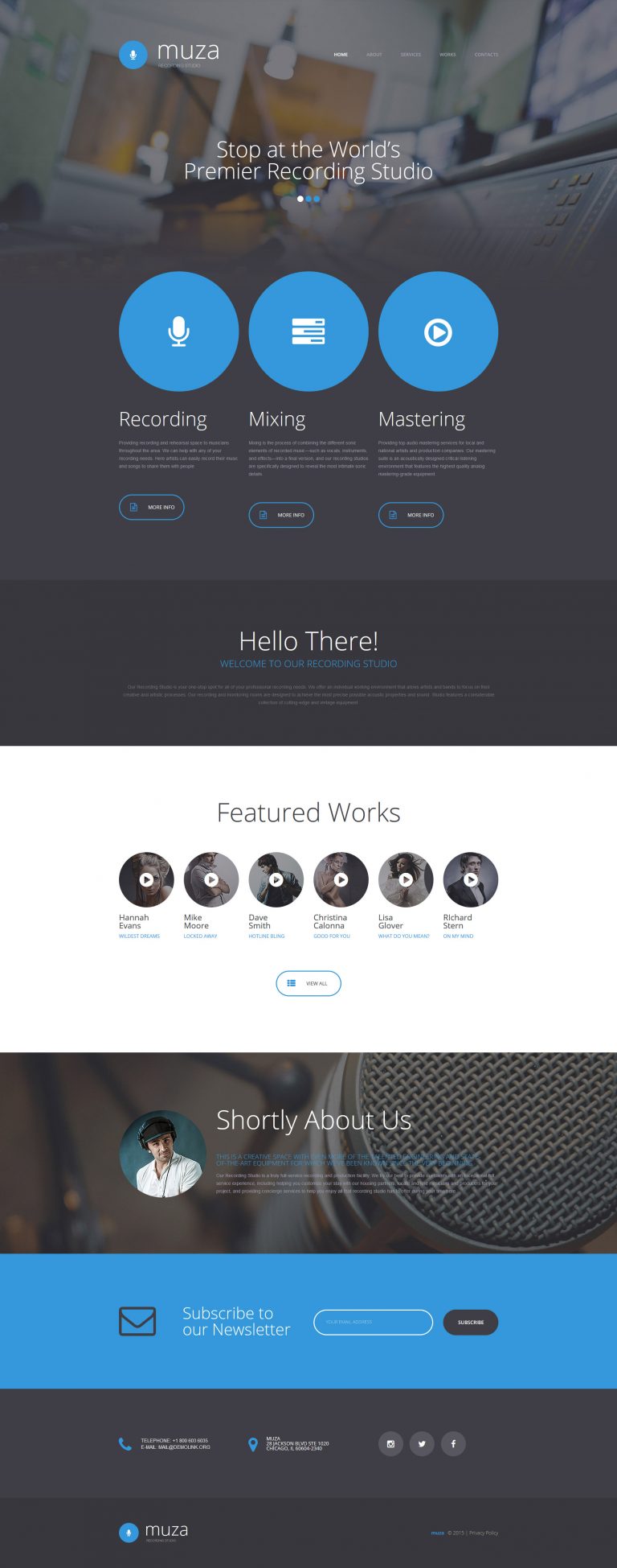 Recording Studio Templates Archives - Zemez HTML