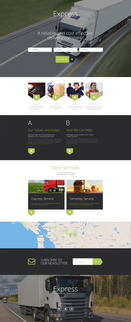 Express Landing Page Template - Zemez HTML