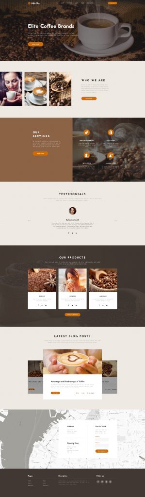 Coffee Shop Multipage Website Template - Zemez HTML