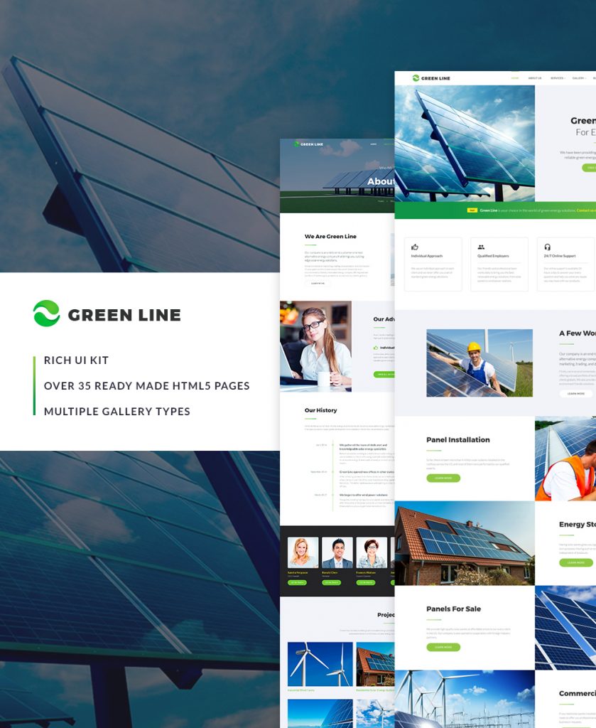Green Line - Environmenta Multipage Website Template - Zemez HTML