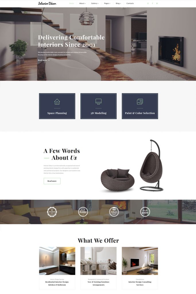 Interior Decor - Interior Design Multipage HTML5 Website Template - Zemez HTML