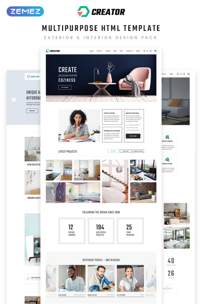 Interior Design Templates Archives - Zemez HTML
