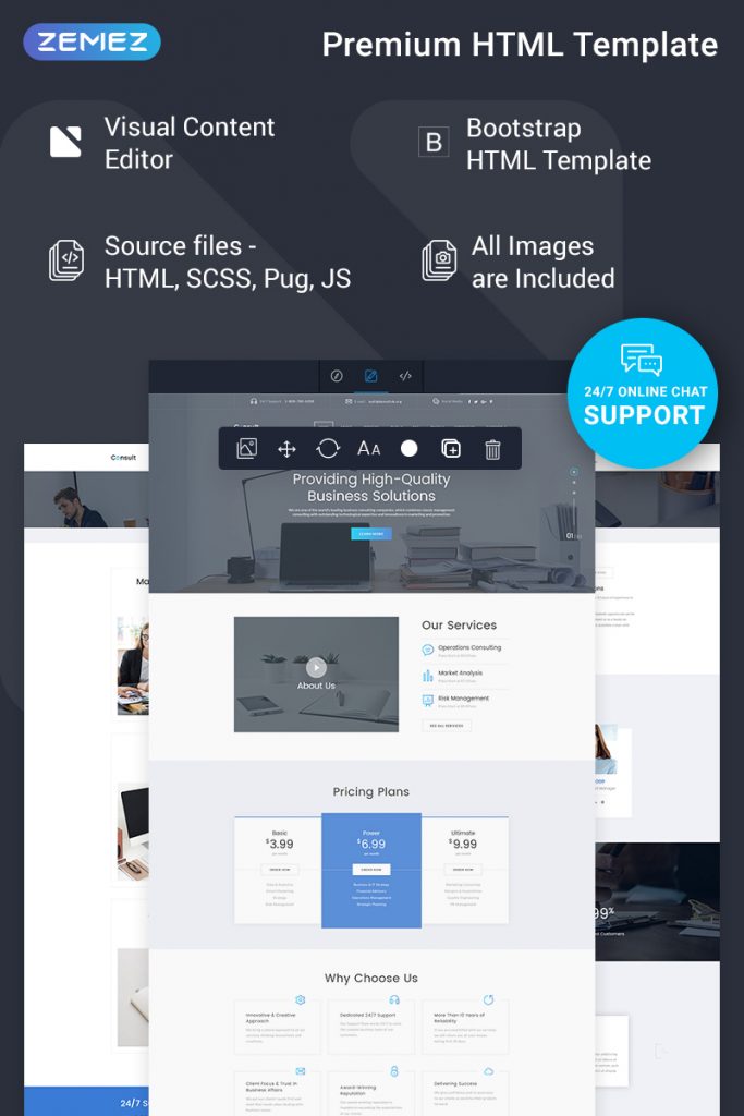 Consult - Corporate Ready-to-Use Website Template - Zemez HTML