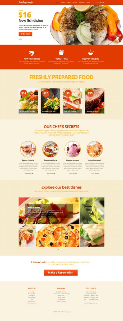 Cafeteria Joomla Template - Zemez Joomla