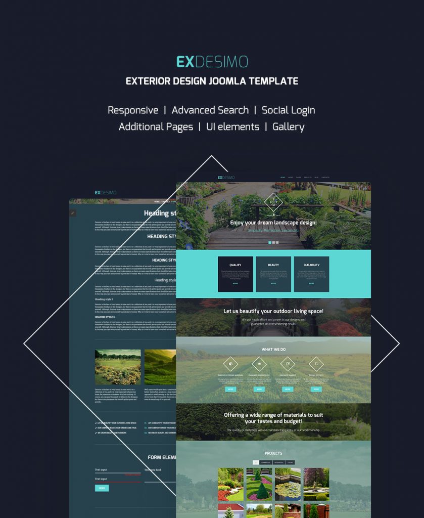 Landscape Design Template Responsive Joomla Template - Zemez Joomla