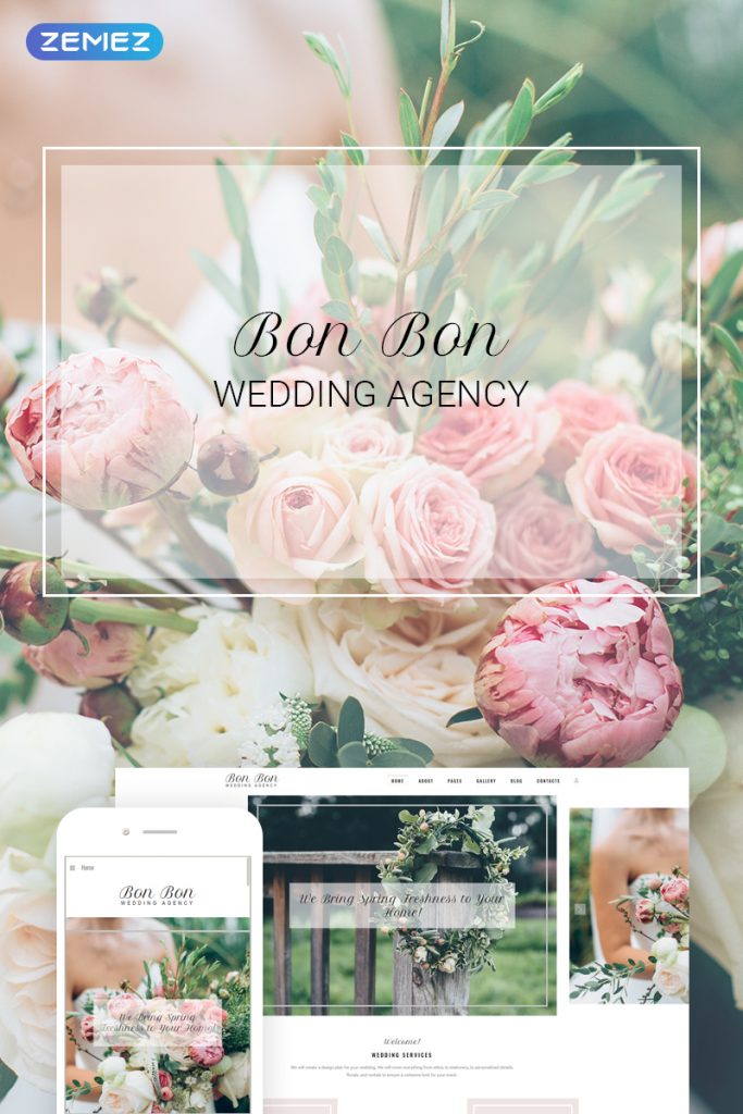 Bon Bon - Wedding Agency Joomla Template - Zemez Joomla
