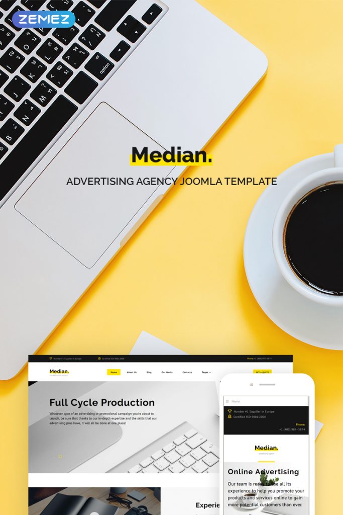 Median - Advertising Agency Joomla Template - Zemez Joomla