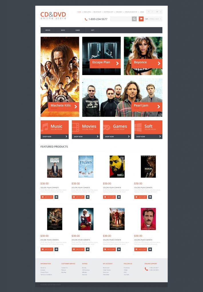 DVD Store Templates Archives - Zemez OpenCart