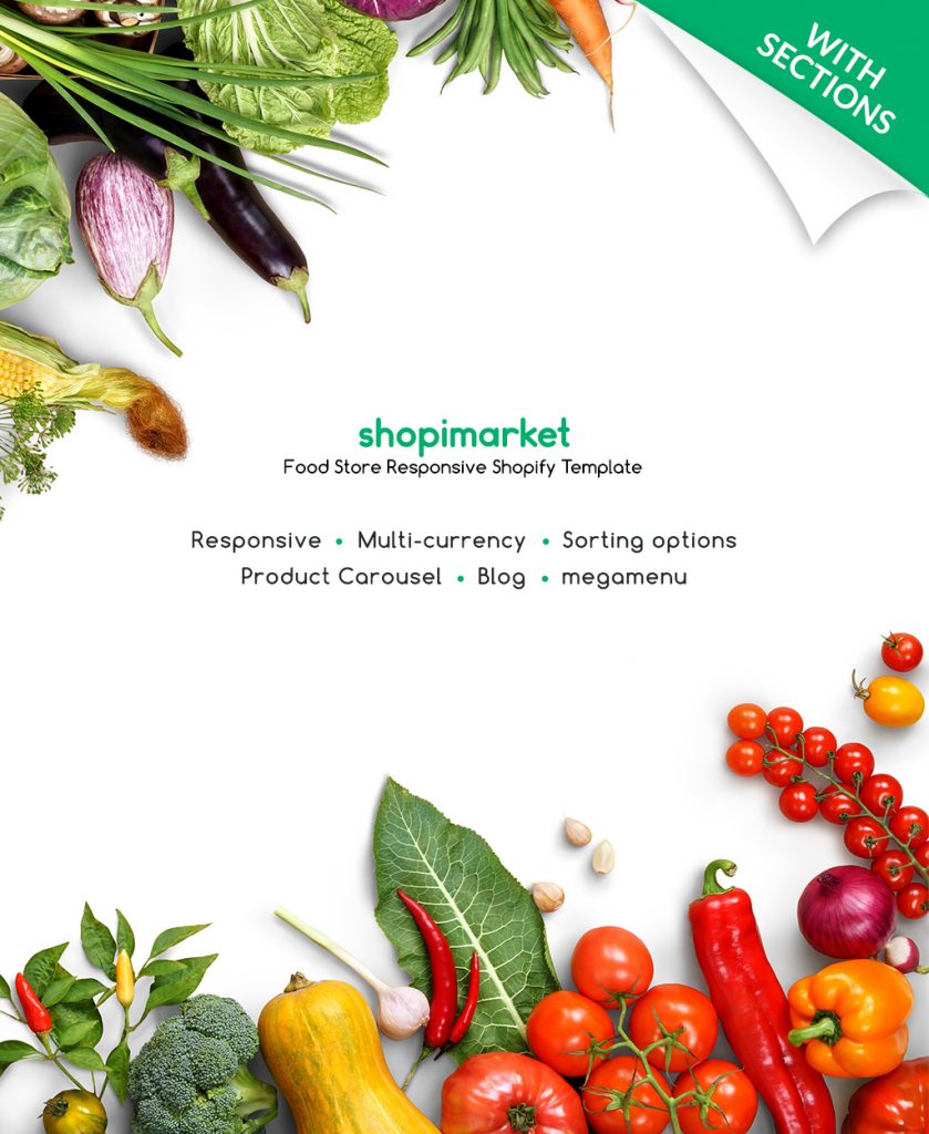 Food Store Template Responsive Shopify Theme - Zemez Shopify
