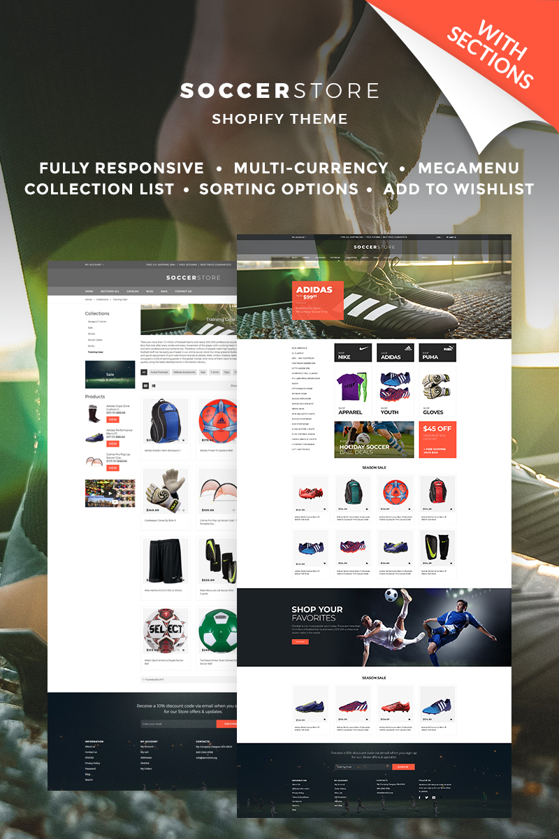 Soccer Templates Archives Zemez Shopify