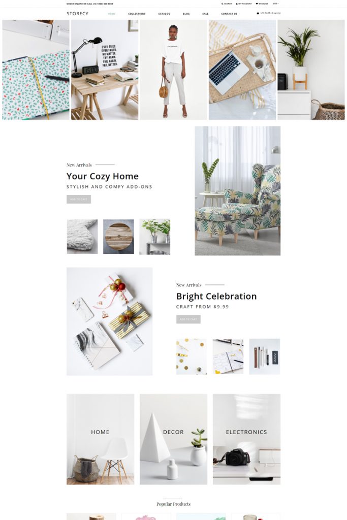Storecy - Wholesale Mega Menu Minimalistic Shopify Theme - Zemez Shopify