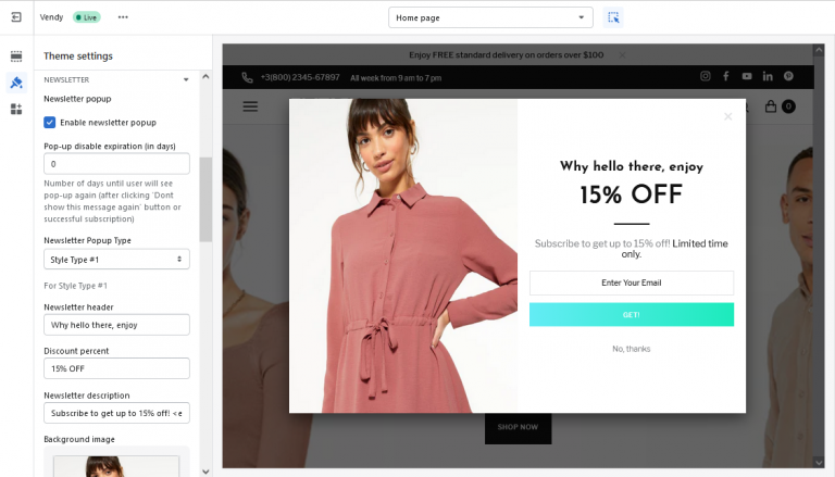How to edit the newsletter popup in Shopify? - Zemez Support