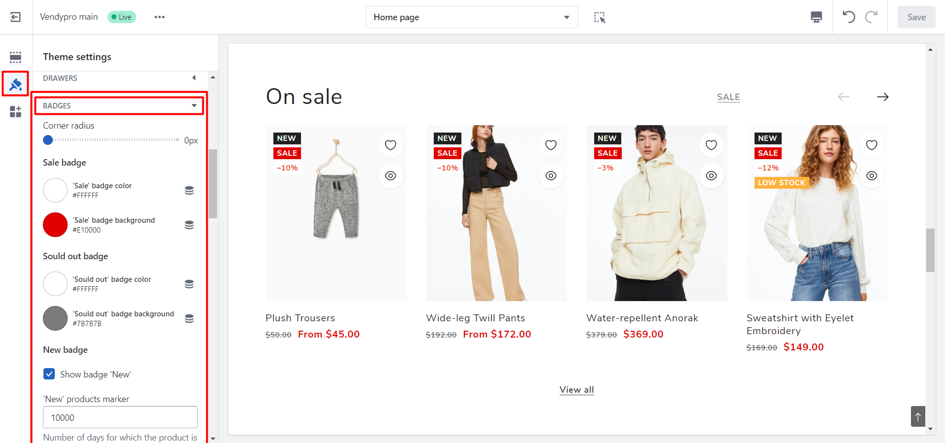 How to manage Product Card Badges in Shopify? - Zemez Support