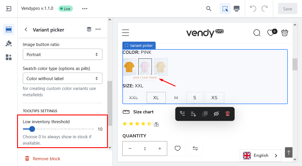How To Manage The Variant Picker Option On The Product Page In Shopify