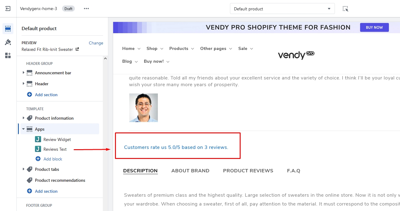 How to Install Judge.me Widget into Vendy Pro Theme - Zemez Support