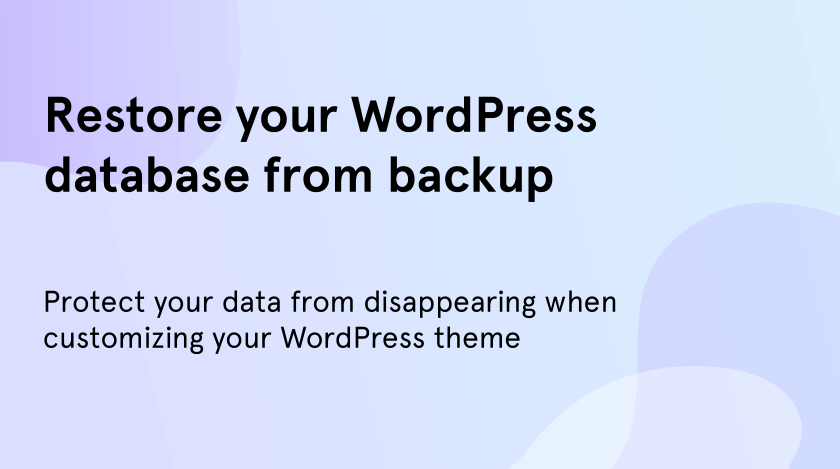 Backup and restore your WordPress site database