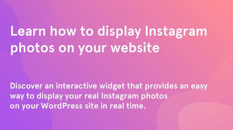 How to Display Photos from Instagram on Your Website